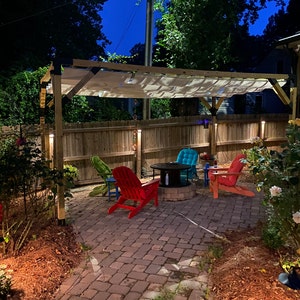 Retractable Pergola Canopy Slide Wire Wave Shade Awning 55 Wide - Etsy