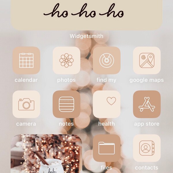 Cozy Christmas App Icons, Icons Xmas, Winter Aesthetic App Icons ...