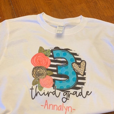 3rd Grade Shirt School Shirt First Day of School Third Grade Little ...
