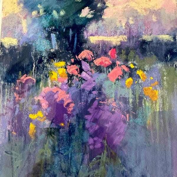 Pastel Painting "multi Colors Arboretum 1" 7"x 7" - Etsy