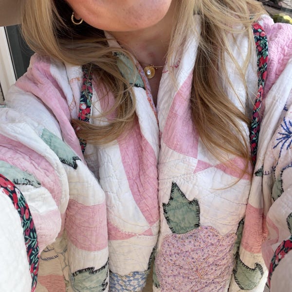 Vintage Patchwork Quilt Handmade Oversized Bog Coat Zero Waste - Etsy