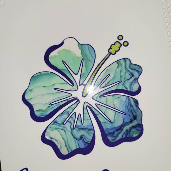 Hibiscus Flower Sticker / Decal **free Shipping** - Etsy