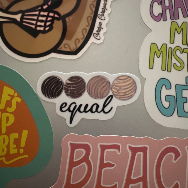 Equal Conchas Sticker/mexican Stickers/concha Bread/positive Sticker ...