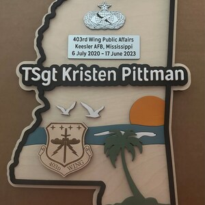 Custom Air Force Going Away Gift for PCS US State Sign Custom Military ...