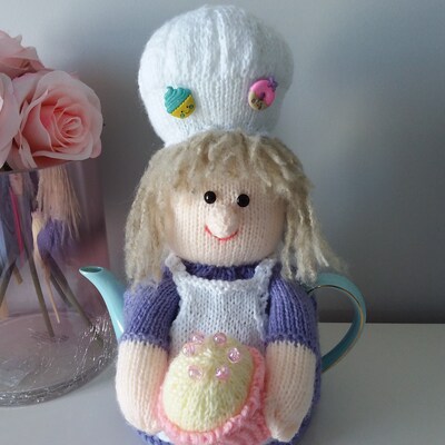 Tea Cosy Knitting Pattern. PDF Digital Download. Betty the Cake Maker ...