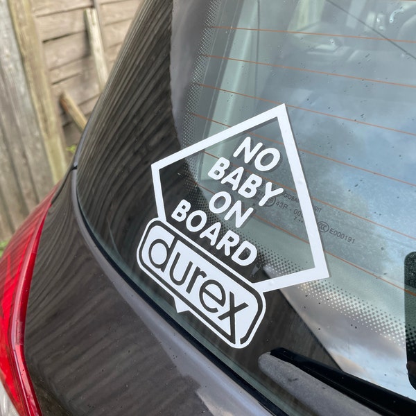 No Baby on Board - Funny Car Bumper Sticker Window Decal - Etsy