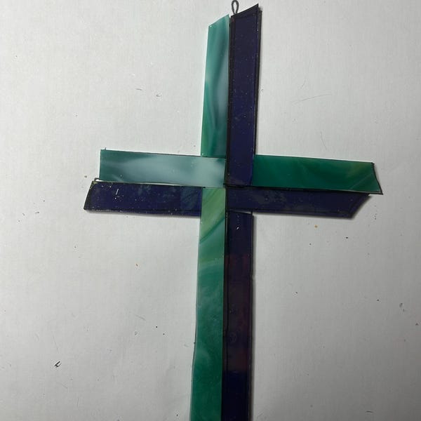 Stained Glass Cross Pattern: DIY Suncatcher Template (PDF Download) - Etsy