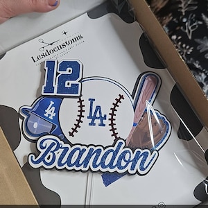 3D LA Dodgers Cake Topper Personalized/custom Party Decor Birthday ...