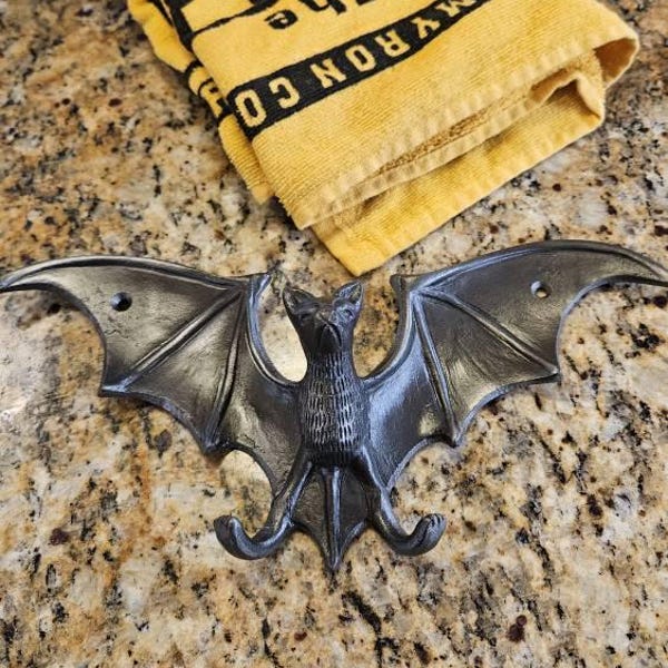 Large Cast Iron Bat Hanger Hooks Life-size Spooky Gothic - Etsy