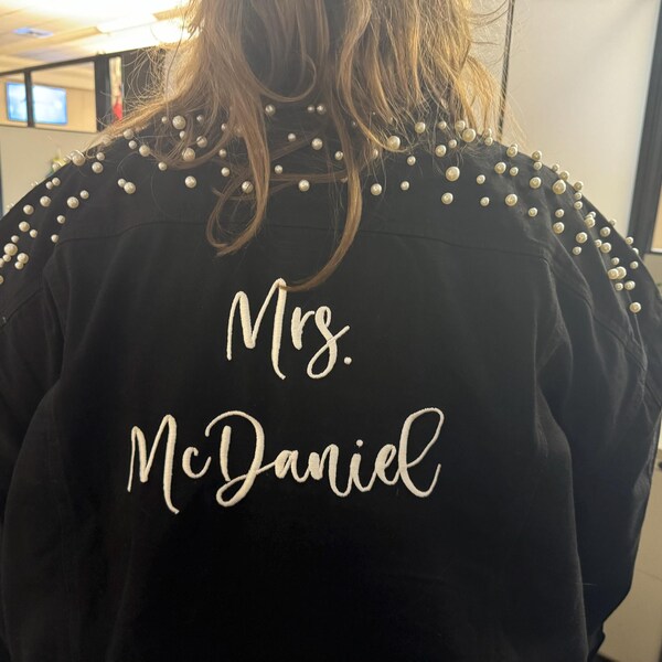 Embroidered Bride Denim Jacket, Bride Jean Jacket, Future Mrs Jacket ...