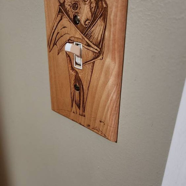 Bat Light Switch Cover - Single Wood Lightswitch Cover Plate - Etsy