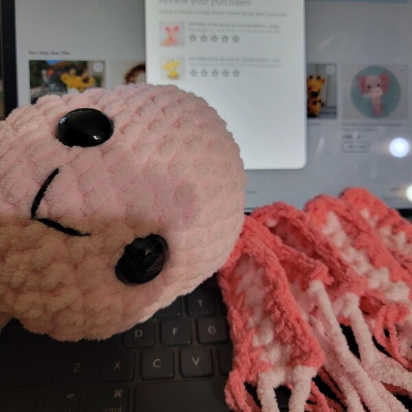 PATTERN: Plush Annie the Axolotl Pattern - Amigurumi Chunky Axolotl ...