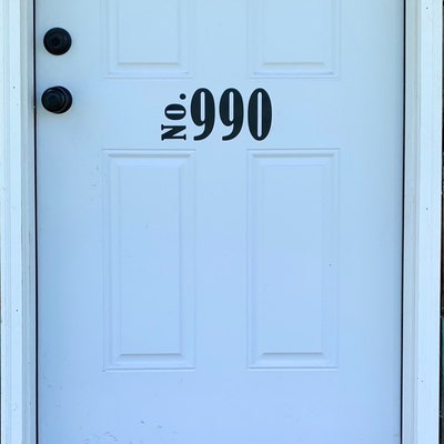 Door Number Vinyl Decal Modern Farmhouse Door Door Decor Vinyl Sticker ...