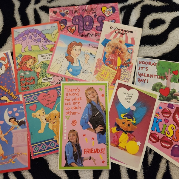 90s Valentine Card Pack - THE ORIGINAL 1990s Valentine Assortment! - Etsy
