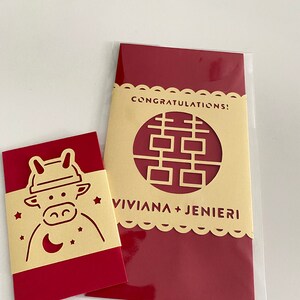 Happy Birthday Personalized Red Envelope Birthday Cake Bday | Etsy