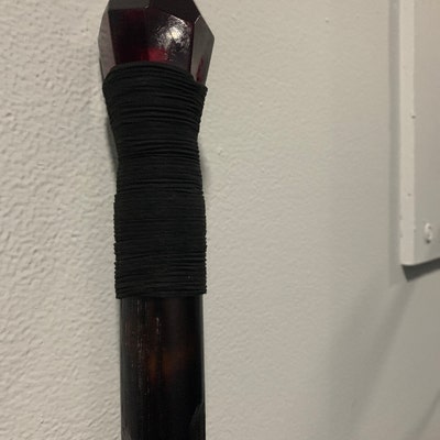 Ruby Staff of Fire Magic Hand Made Red Wizard Staff Larp Renaissance ...