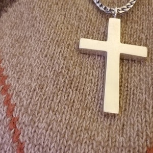 Geometric Triangle Cross Necklace Pendant In Sterling Silver | Etsy