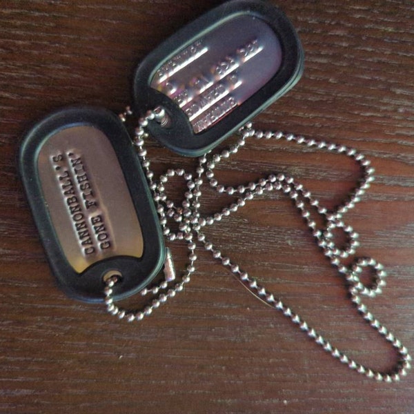 Real Debossed Military Dog Tags Dogtags Custom Personalized Made in USA ...