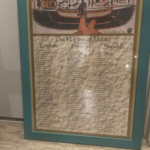 The True World Order "the 42 Laws of Ma'at Set in Stone" Poster - Etsy