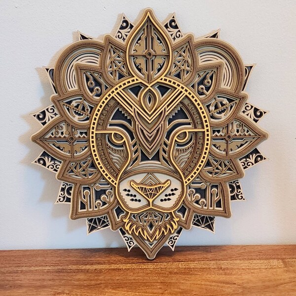 Digital Files Multilayered River Mandala Mirror, Layered Wall Art ...