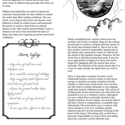 Storm Magic Printable Pages Storm Water Book of Shadows Pages Sea Witch ...
