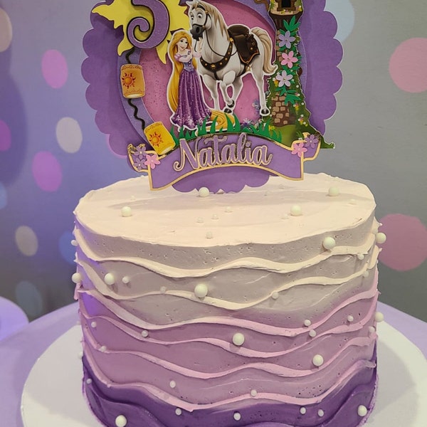 Rapunzel Cake Topper-tangled Cake Topper Tangled Party Rapunzel Disney ...