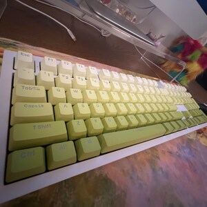 Gradient Yellow Side-printed Keycap Set OEM Profile - Etsy