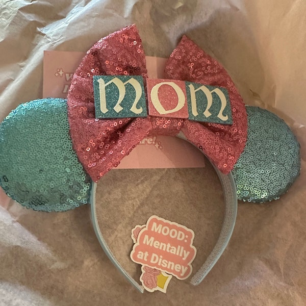 Custom Name Ears - Sequin Minnie Mouse Ears With Large Sequin Bow ...