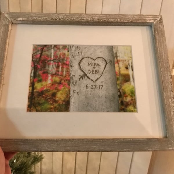 Personalized Carved Heart Tree, Couples Gift, Personalized Print ...