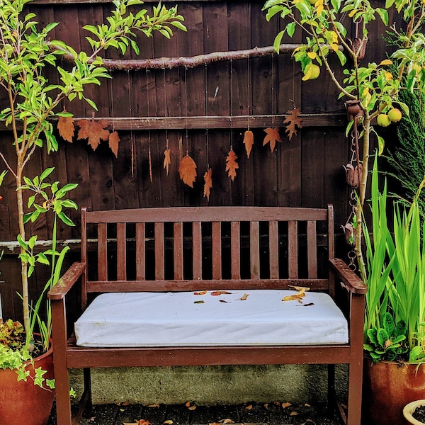 Set of Rusty Metal Leaves / Rustic Leaf Garden Decor / Autumn Garden ...