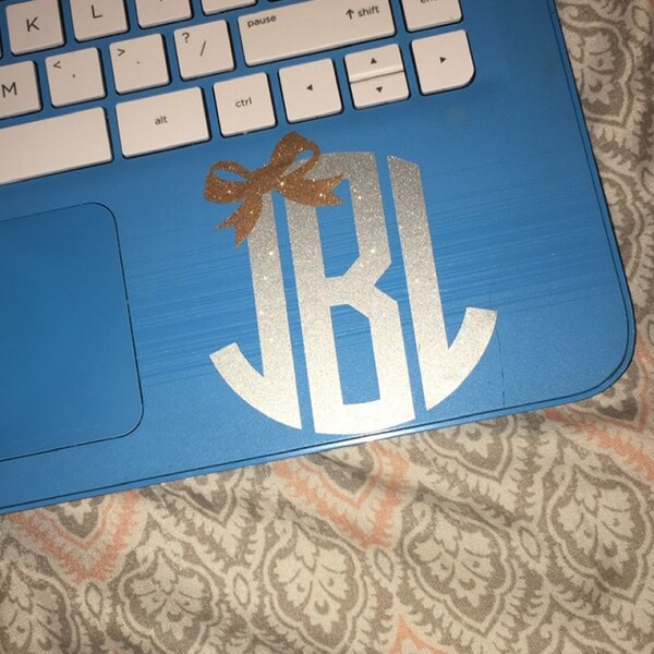 Glitter Monogram for Laptop, Computer, Yeti, Agenda - Etsy