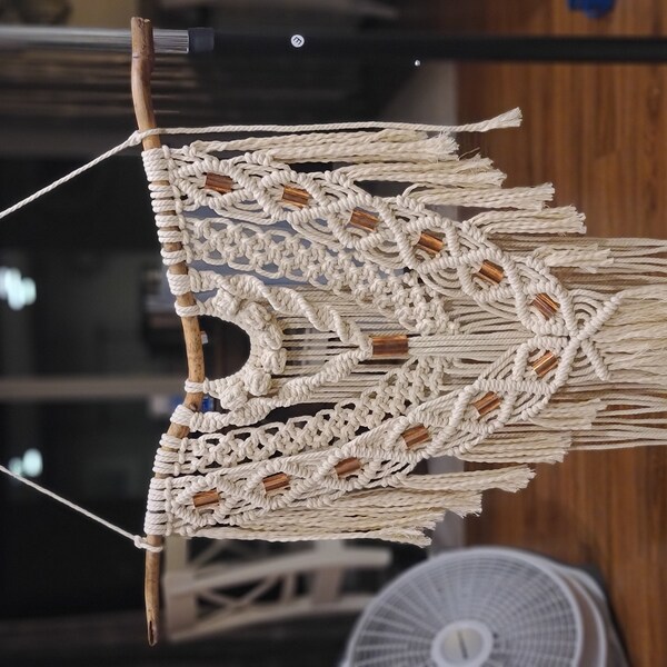 DIY LAYERED MACRAME Wall Hanging Pattern, Macrame Photo Tutorial, Learn ...