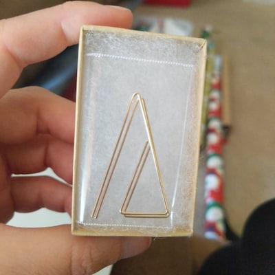 Triangle Threader Earrings 14k Gold Filled, Argentium Silver, Triangle ...