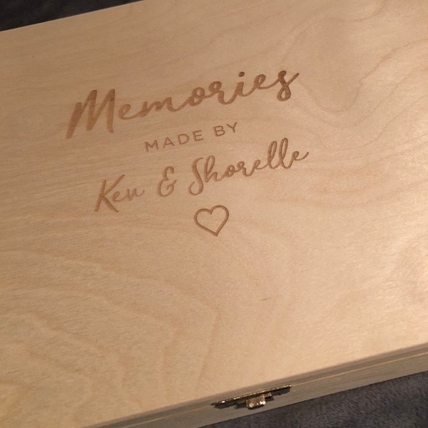 Personalized Wedding Keepsake Box for Couples - Personalised Memory Box ...