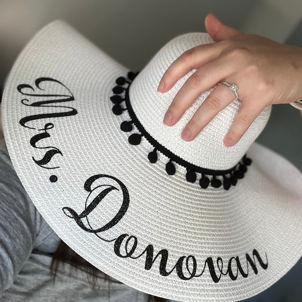 Bride Beach Hat, Sun Hat, Future Mrs, Bachelorette Party Favors ...