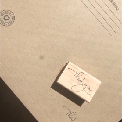 Thank You Script Rubber Stamp From Oldislandstamps - Etsy