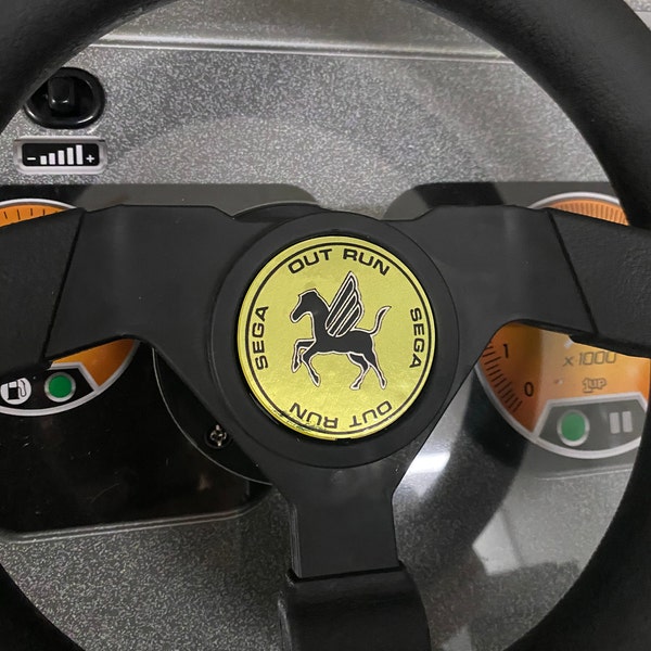 Arcade1up Cabinet Graphics - Outrun Out Run Steering Wheel Graphic ...