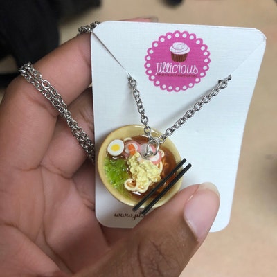 Ramen Noodles Necklace Miniature Food Jewelry, Noodle Bowl Necklace - Etsy