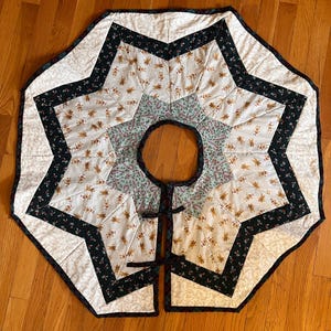 TREE SKIRT: 40" Handmade Quilted Tree Skirt - Etsy