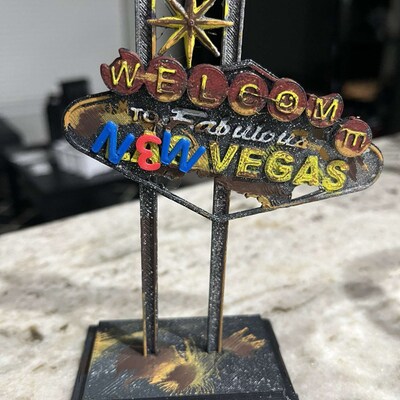 3D Printed New Vegas Sign fallout New Vegas - Etsy