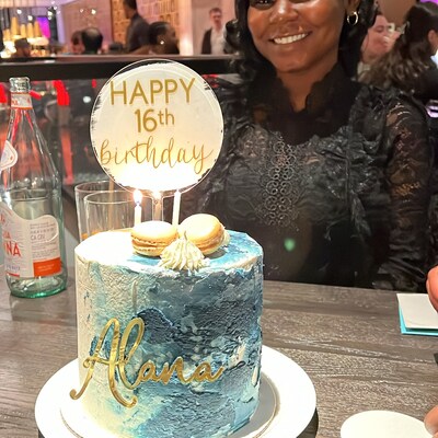 Thin Script Name Acrylic Cake Charm Custom Cake Charm Birthday Cake ...