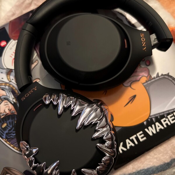 3D Printed 'tiger Teeth' Headphones Attachment - Sony WH-1000XM4 Case ...