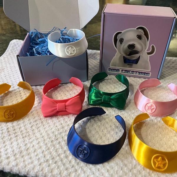 Premium Sony Aibo ERS-1000 3D Custom Printed Robotic Dog Collar - Dark ...