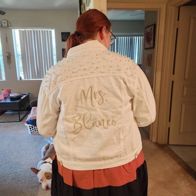 Embroidered Bride Denim Jacket, Bride Jean Jacket, Future Mrs Jacket ...