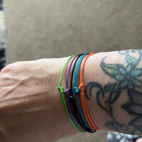 Adjustable String Wish Bracelet,string Anklet,friendship Bracelet,hen ...