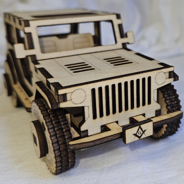 Children's Vehicle Laser Cut Model Set: Helicopter, Biplane, SUV ...