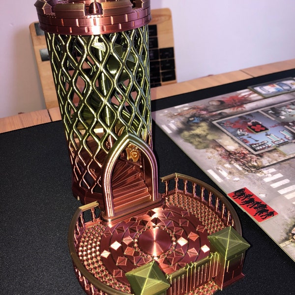 Castle Turret Spiral Stairs Dice Tower for Dnd and Tabletop Board Games ...