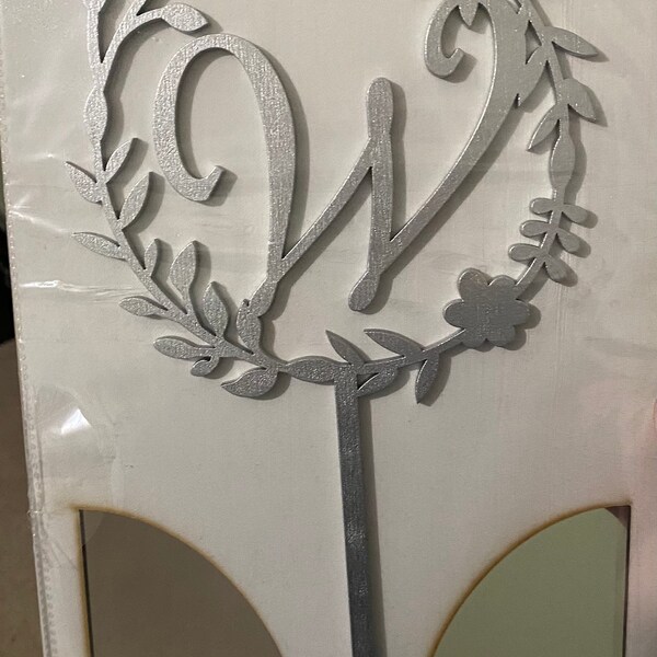 W Cake Topper, Wedding Cake Topper, Cake Toppers for Wedding, Rustic ...