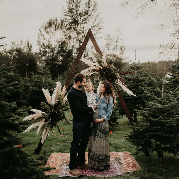 Wood Triangle Wedding Arch | Boho Wedding Triangle Arch | Modern ...