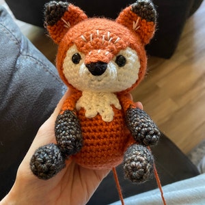 CROCHET PATTERN Lucy the Fox Crochet Amigurumi Stuffed Sitting - Etsy